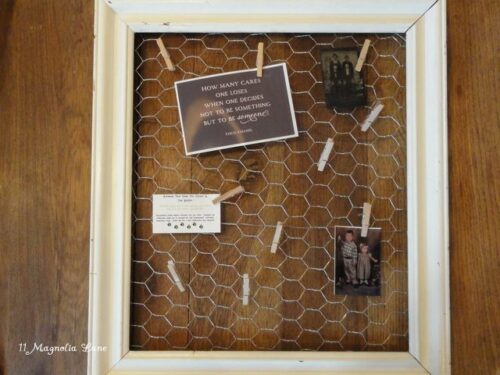 Chicken Wire Display Frames–Farm Chic Decor!