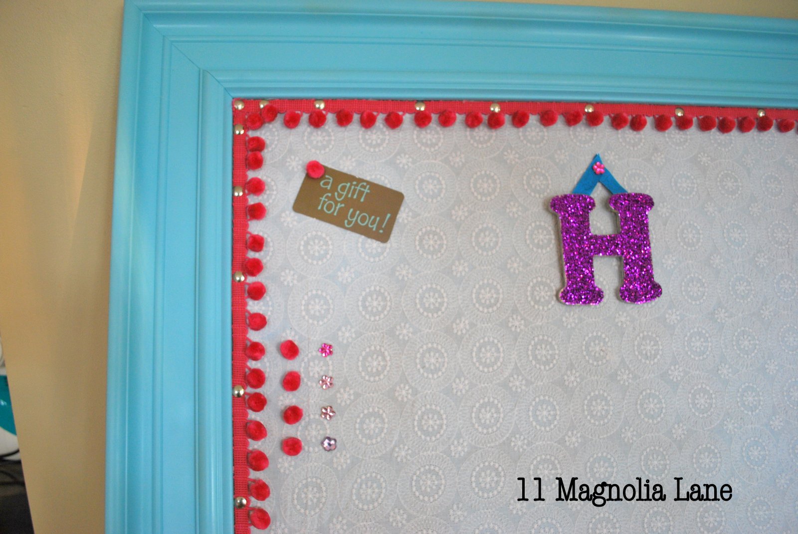 Turquoise, Pink, and Purple Bulletin Board