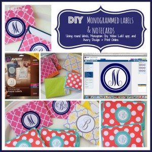 Tutorial: DIY Monogrammed Labels and Notecards
