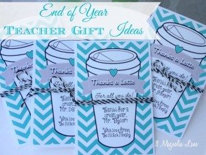 End of Year Teacher Gift Idea–“Thanks a Latte” Coffee Gift Cards
