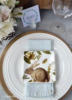 Our Easter Table–Free Printable Wreath Place Cards