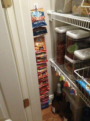 DIY $10 Pantry Chip Rack