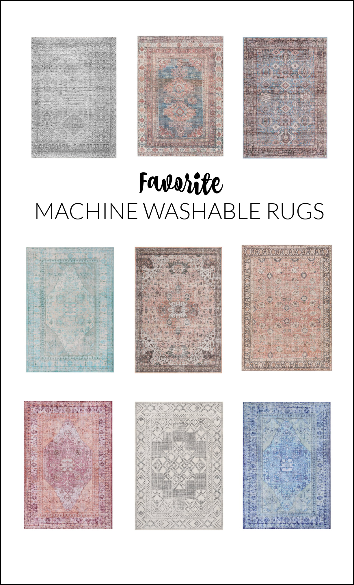 Beautiful Washable Rugs + Floor Cleaning