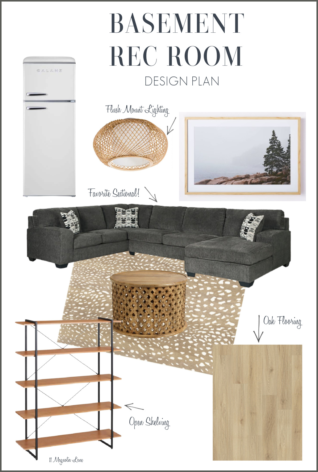 Our Basement Design Plans {Rec Room, Home Gym + Storage}